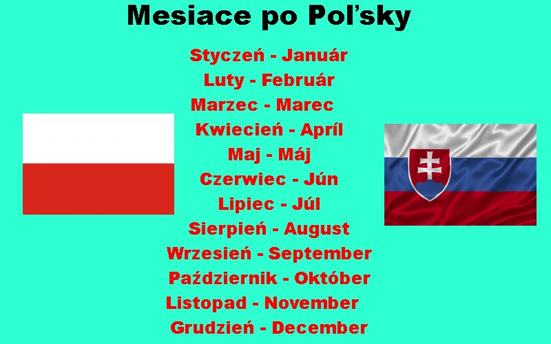 Měsíce v polštině - jak je říkat a psát - Topden.sk